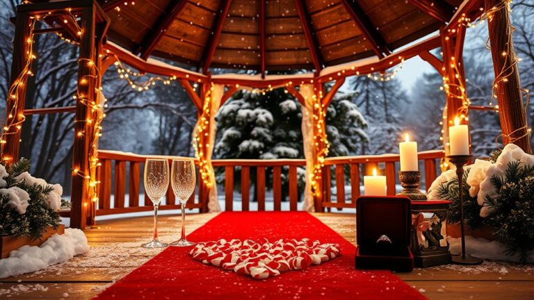 Proposal Night Setup in Winter Gazebo - Gazebo Solution