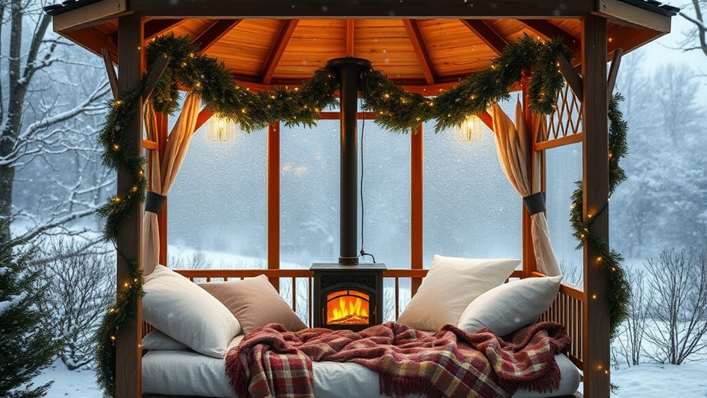 Converting a Gazebo Into a Winter Guest Room - Gazebo Solution