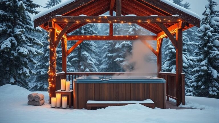 Building a Winter Spa Gazebo With Hot Tub - Gazebo Solution